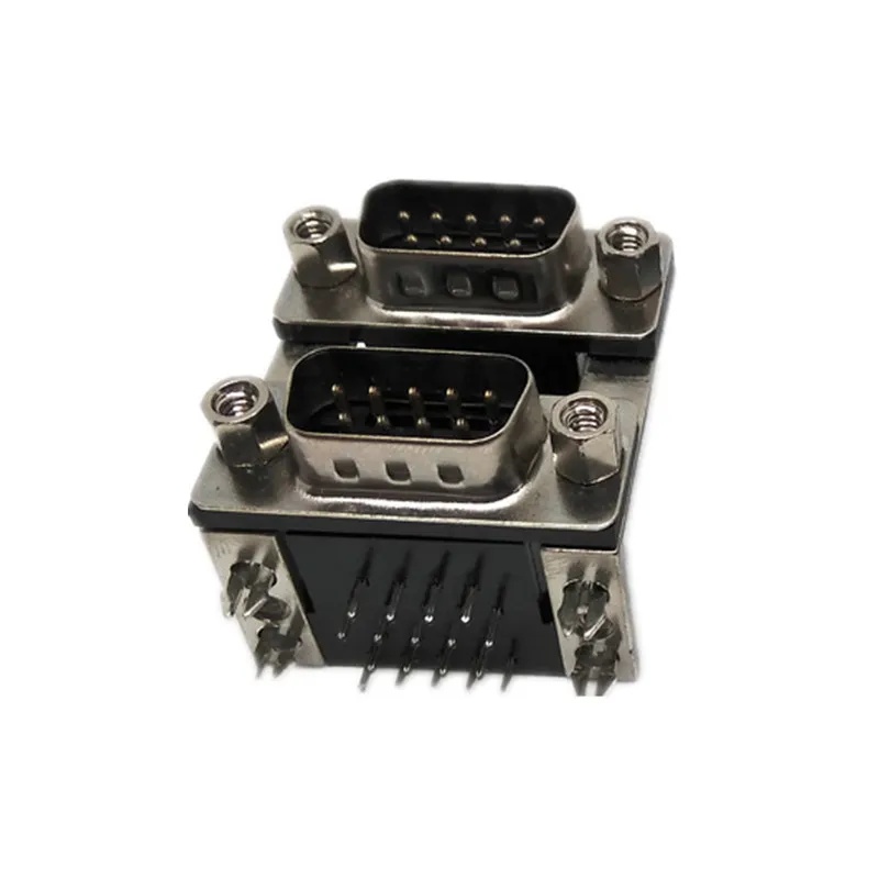 Right Angle D-sub 9pin Male To 9pin Male Connector Double D-sub ...