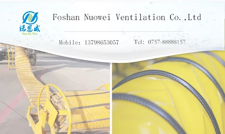 Pvc Inflaming Retarding Pca Duct Aircraft Ground Air Conditioning Duct Pre-conditioned Insulated ...