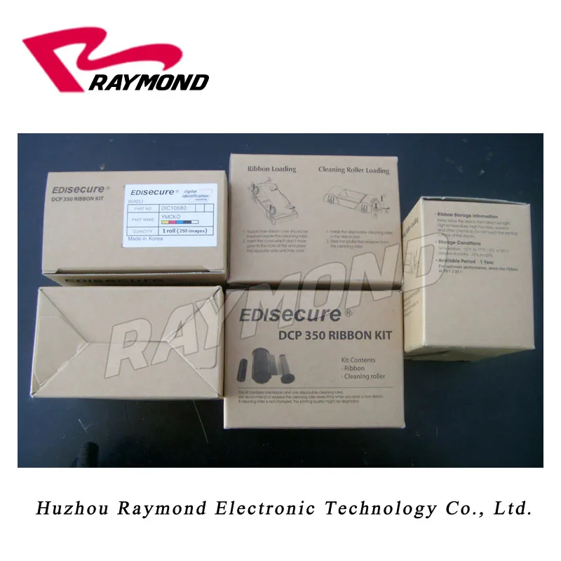 Edisecure Dic10580 Ymcko Color Ribbon Kit - 250 Images Per Roll,Dcp 350 ...