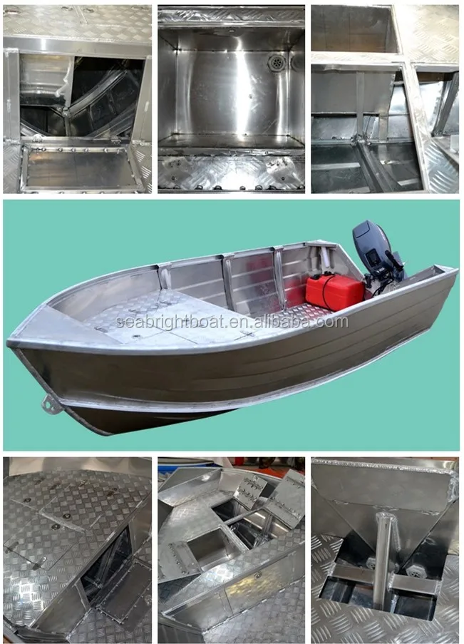 14' Foot Australian Standard All Welded Aluminum V Hull Fishing Boat ...