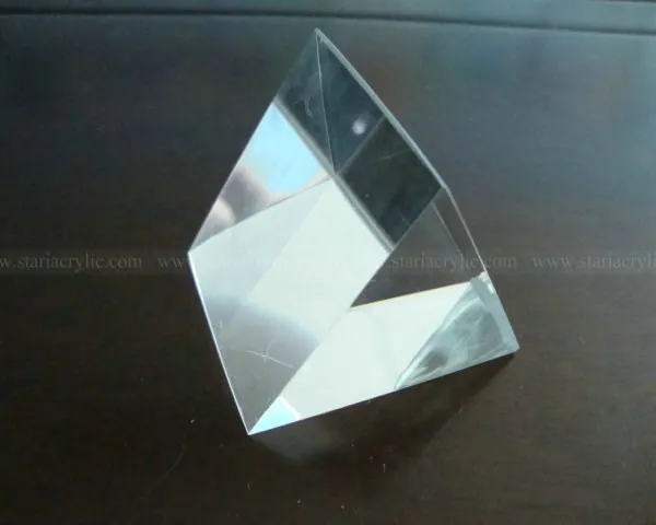 Sturdy Triangular Acrylic Block - Perfect for Logo Display