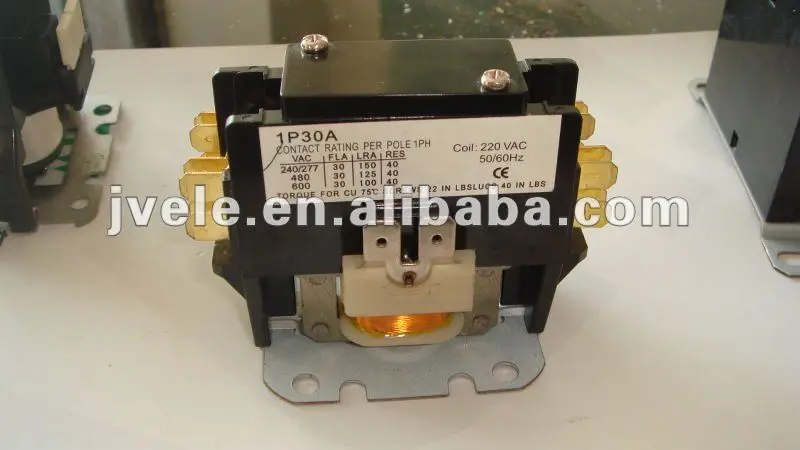Single Phase 1p 30a 220v Air Conditional Contactor - Buy 1 Pole ...