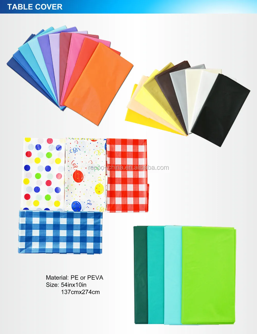 Disposable Pe Plastic Restaurant Table Cloth - Buy Table Cloth ...