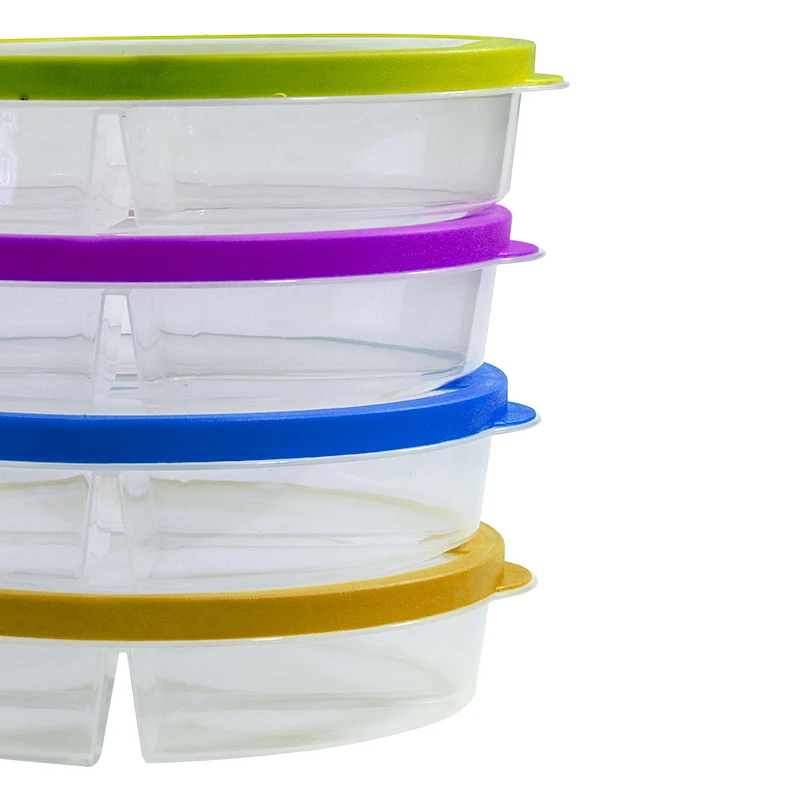 Round 1000ml Pp And Silicone Plastic Food Crisper Plastic Crisper Box ...