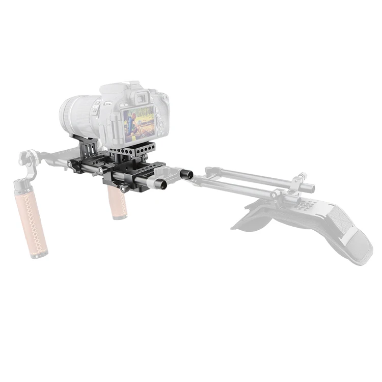 CAMVATE Aluminum Alloy DSLR Camera Shoulder Mount Rig W/ Lens Support ...