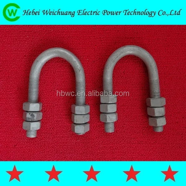 Power Line Hadware Fittings U Bolt With Nut Stainless Steel Hot Dip ...