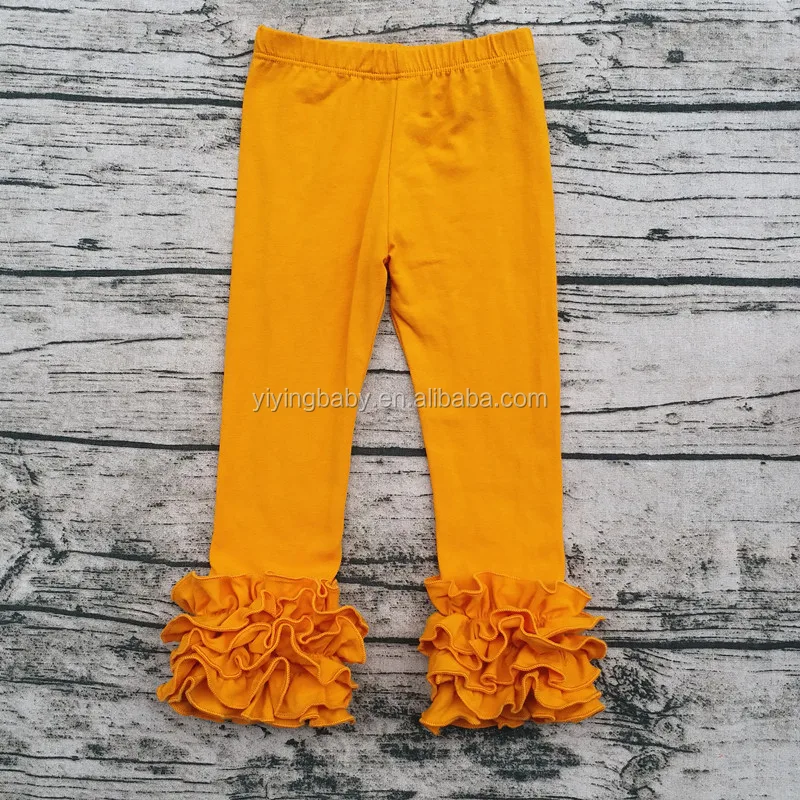 Baby Girls Boutique Triple Ruffle Pants Kids Solid Color Ruffle ...