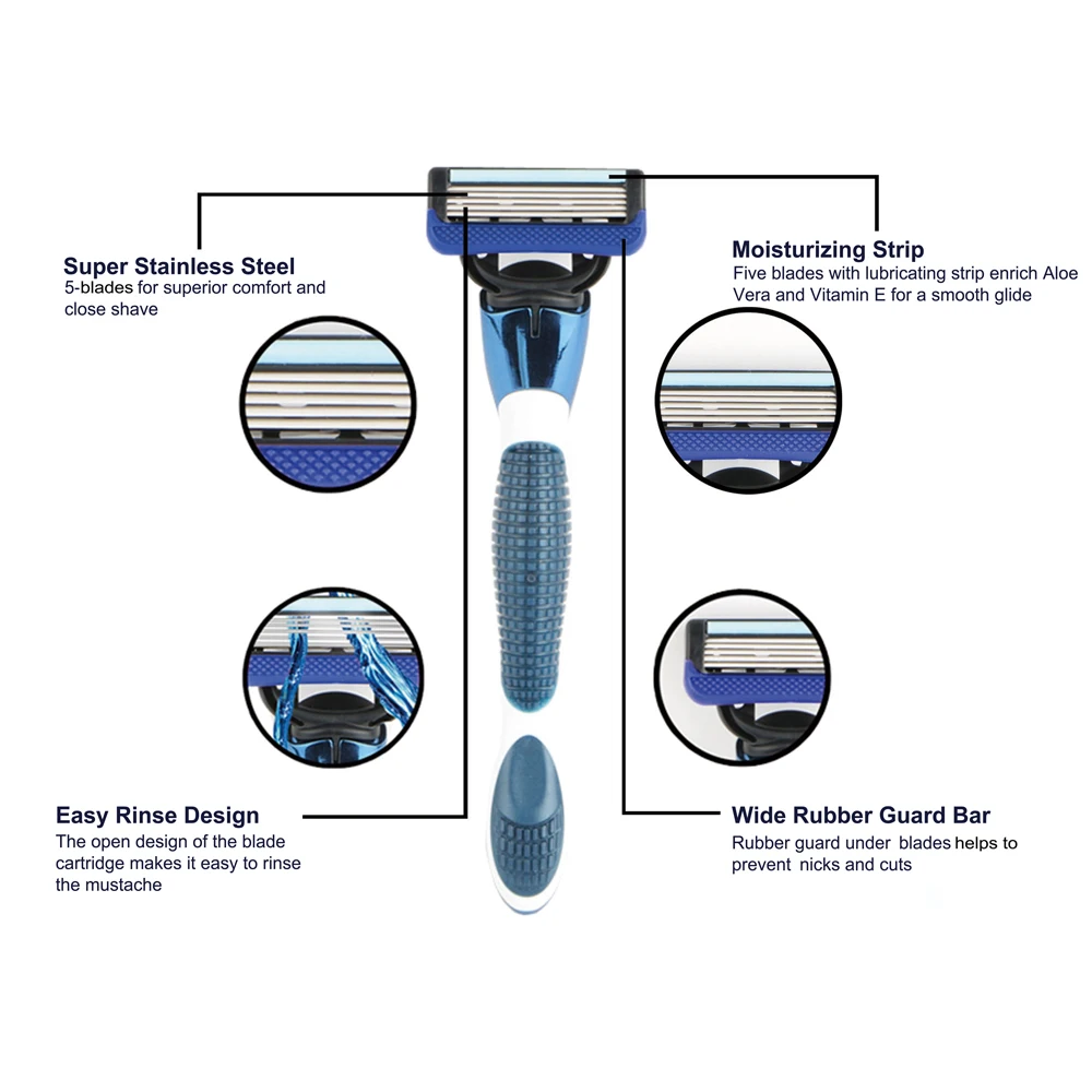 HAWARD D952L 5 Blade Shaving System - High Quality Razor