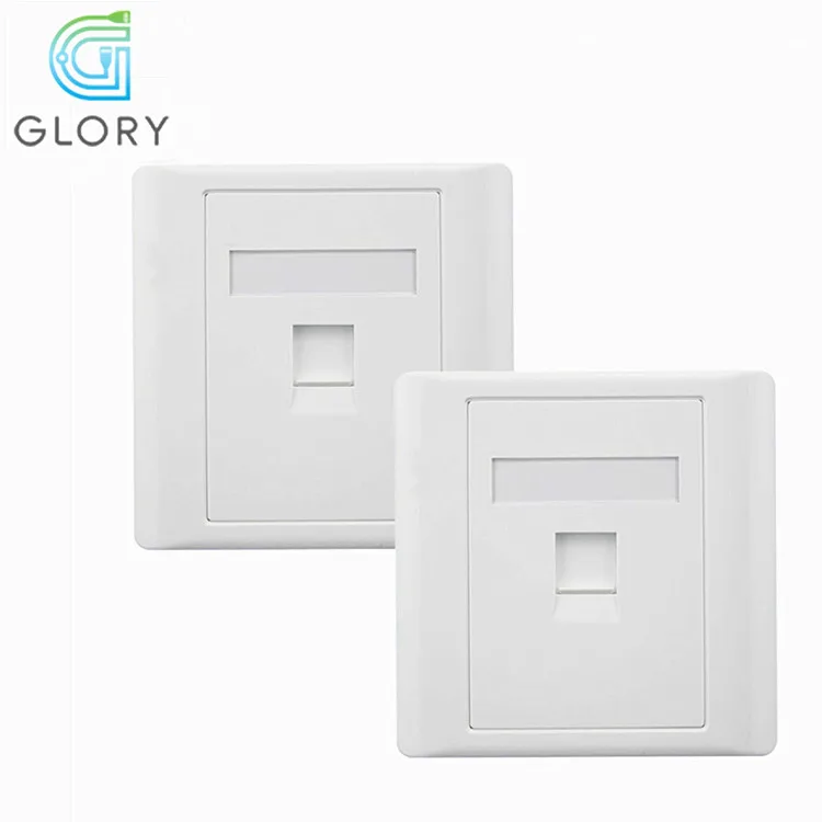 Best Price 86 Type Plate For Internet Connection Network 1 Ports Face ...
