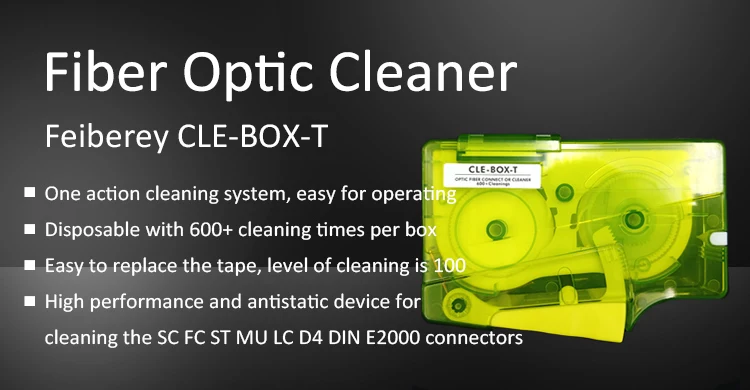 Optic Fiber One Action Cassette Type Cleaner Transparent Box For ...