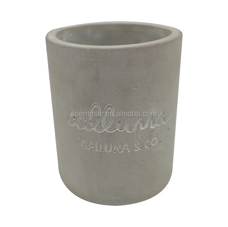 Custom Engraved Concrete Candle Jar Holder Container - Buy Concrete ...