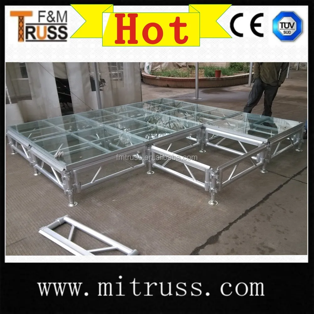 Swimming Pool Wedding Stage Glass Transparent Aluminum Stage For Sale ...