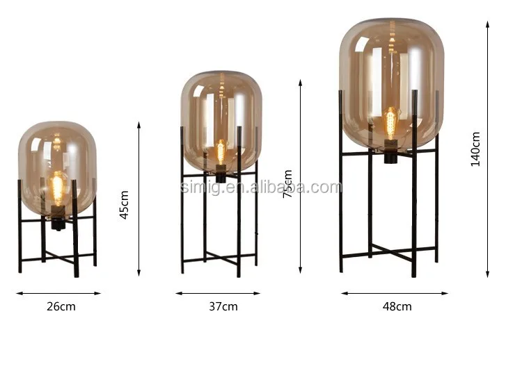 2018 Modern Glass Lamp Study Table Lamp Hotel Villa Floor Lamp - Buy ...