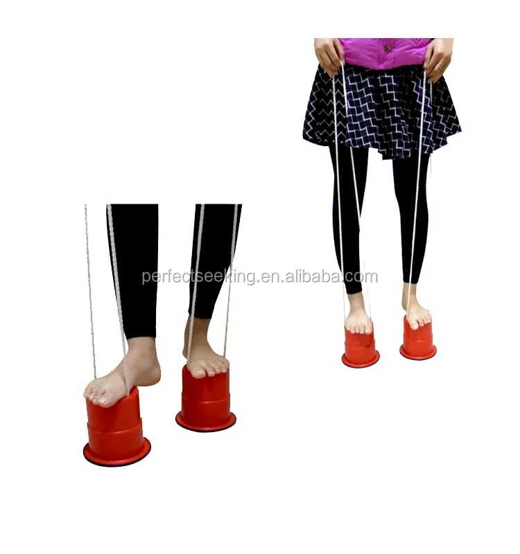 Children Balance Toy Walk On Stilts Game Tpr Mini Bucket Shape Stilts ...