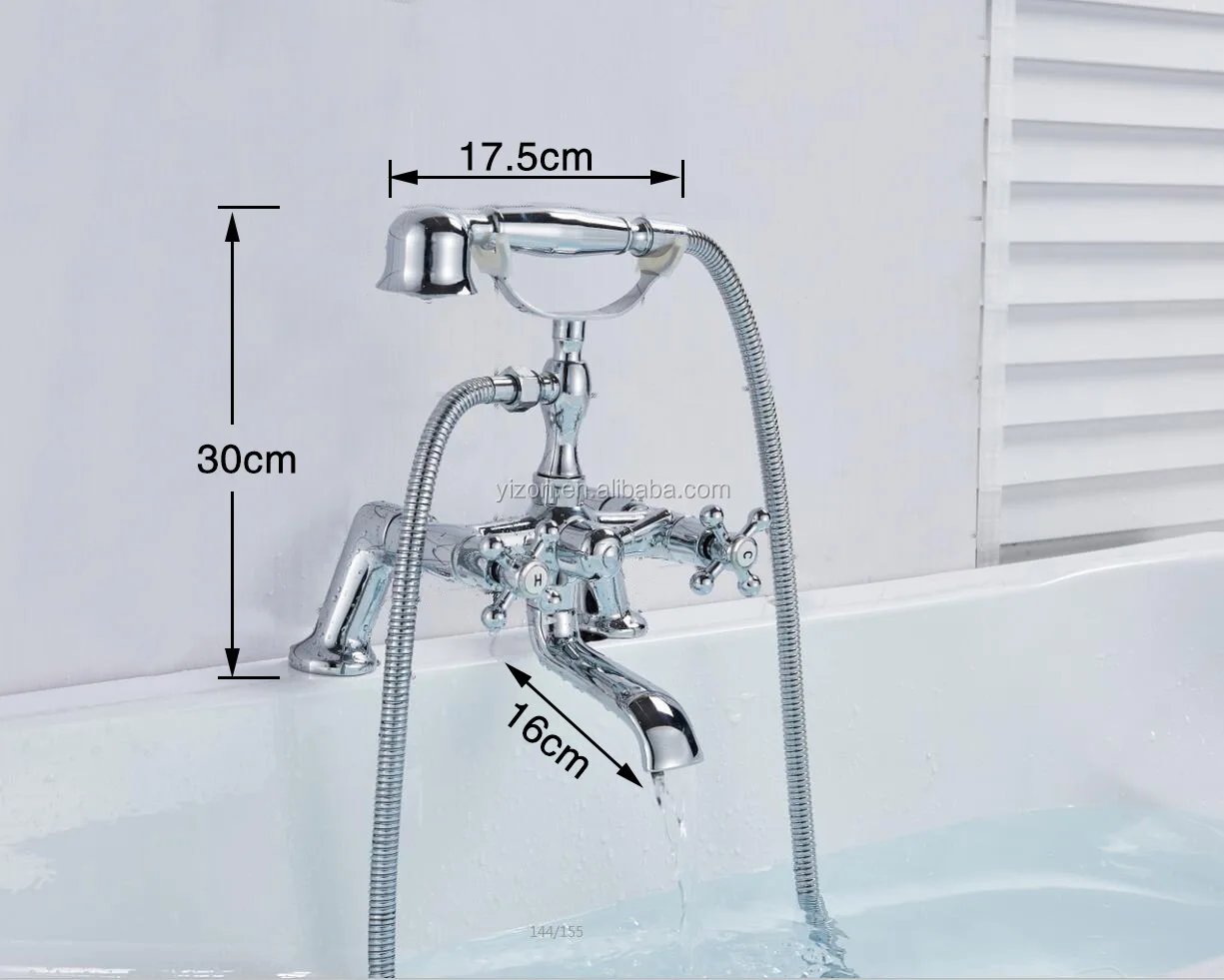 Chrome Telephone Type Bathroom Shower Head Set Wall Mounted Double ...