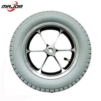 12 Inch Pneumatic Rubber Aluminum Rim Wheelchair Driving Wheel With ...