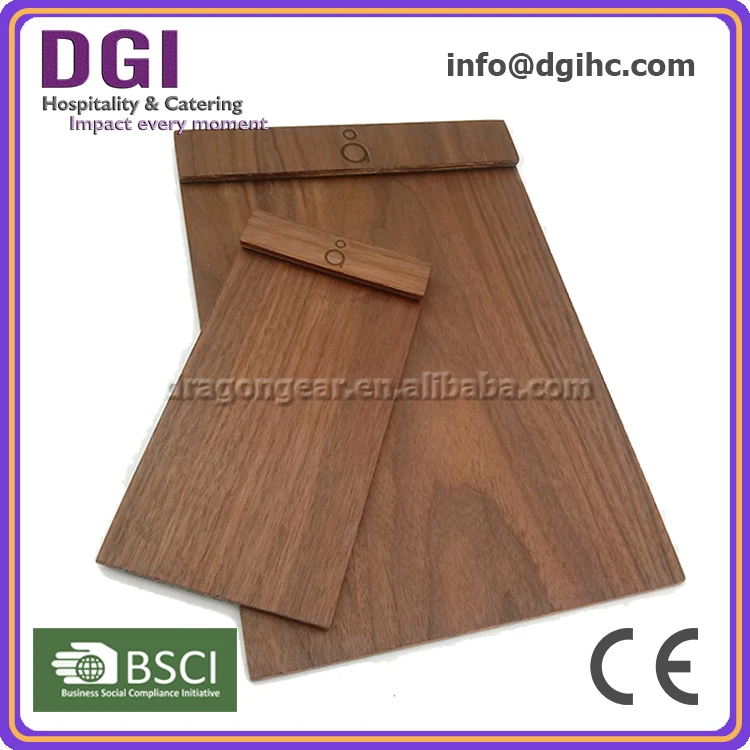 Custom Logos Wood Bill Folder Wooden Food Menu - Buy Wood Bill Folder ...