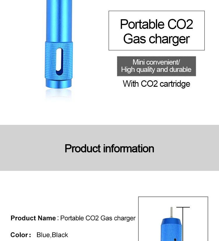 12g Co2 Cartridge Adapter Quick Gas Charger Cylinder Portable ...