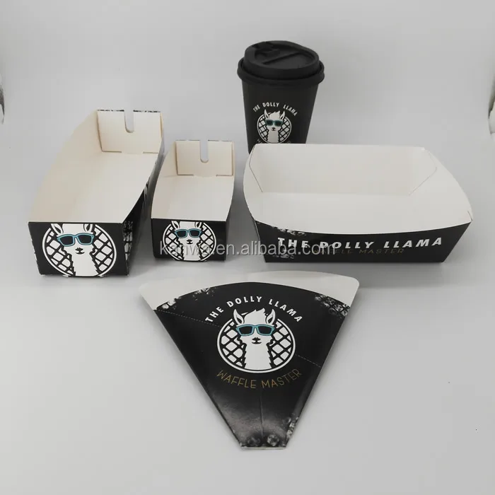 Customized Printed Your Design Cardboard Paper Disposable Waffle Paper ...