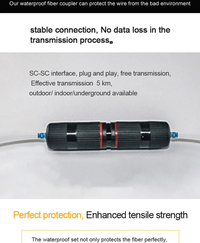Waterproof Sc-sc Coupler Fiber Connector Adapter Optical Fiber Coupler ...