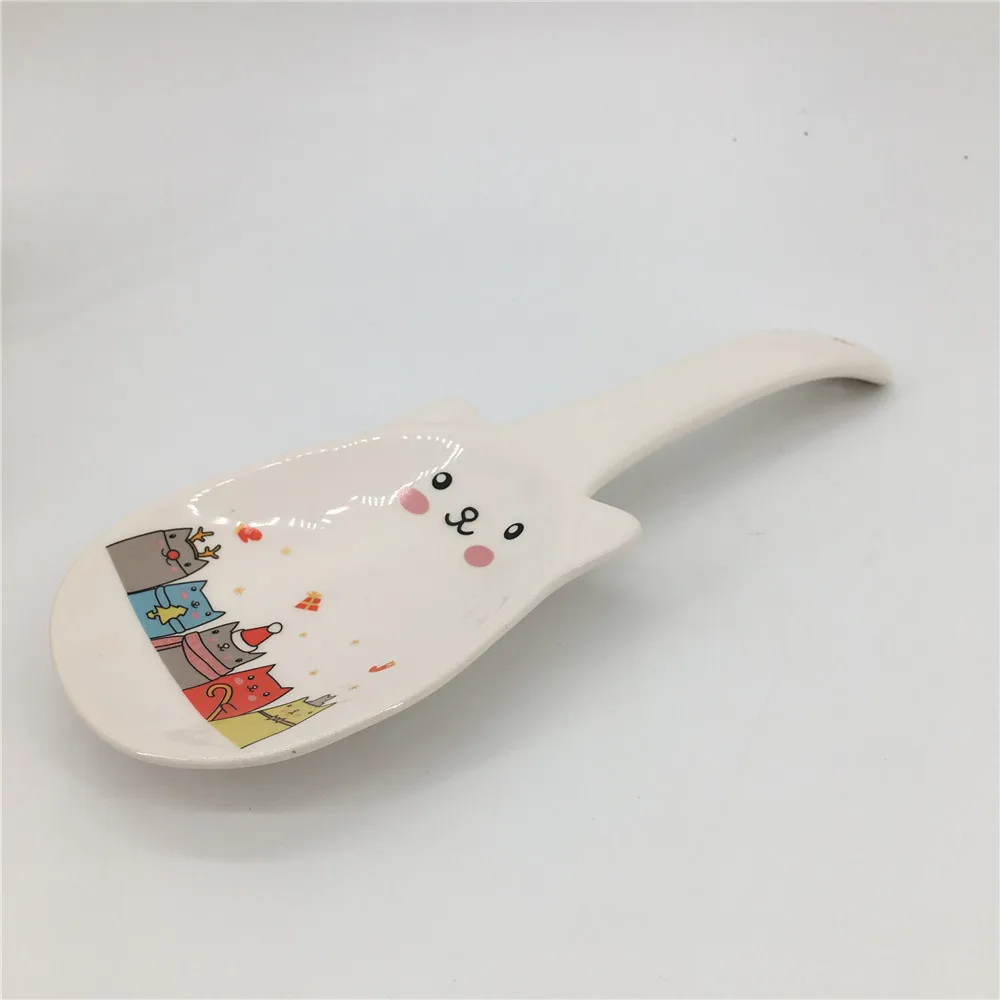 Custom Kitchen Animal Souvenir Cat Coffee Funny Ceramic Spoon Rest ...
