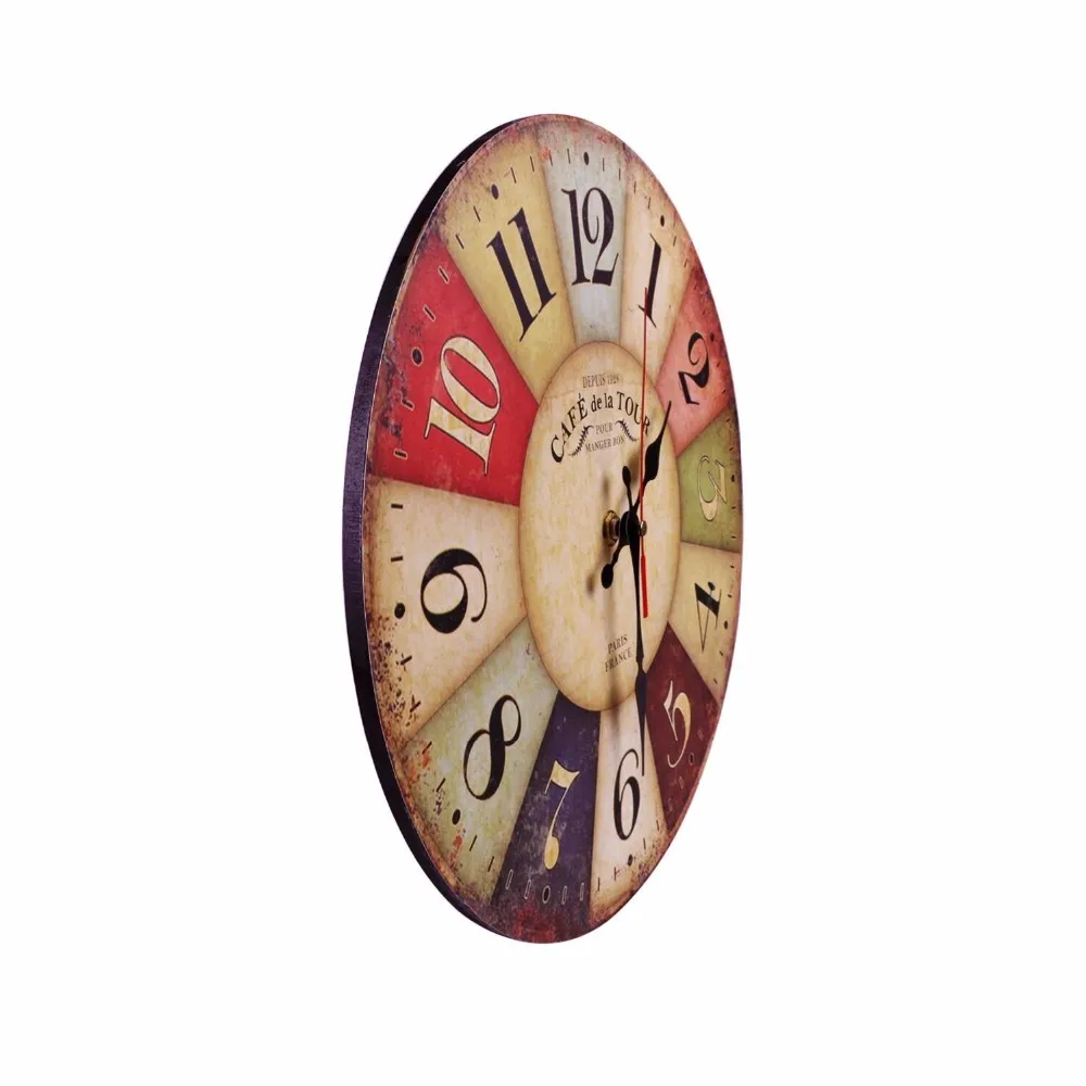 Silent Non Ticking Wall Clocks Large Decorative Battery Operated ...