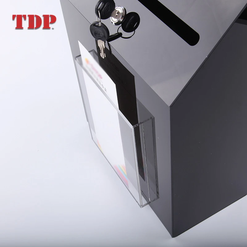 Custom Factory Security Key Lock Acrylic Charity Donation Suggestion ...