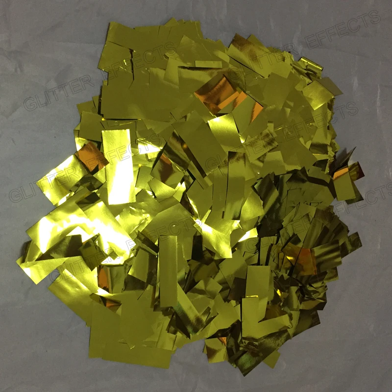 2x5 Cm Gold Color Metal Aluminum Color Confetti Paper For Confetti ...