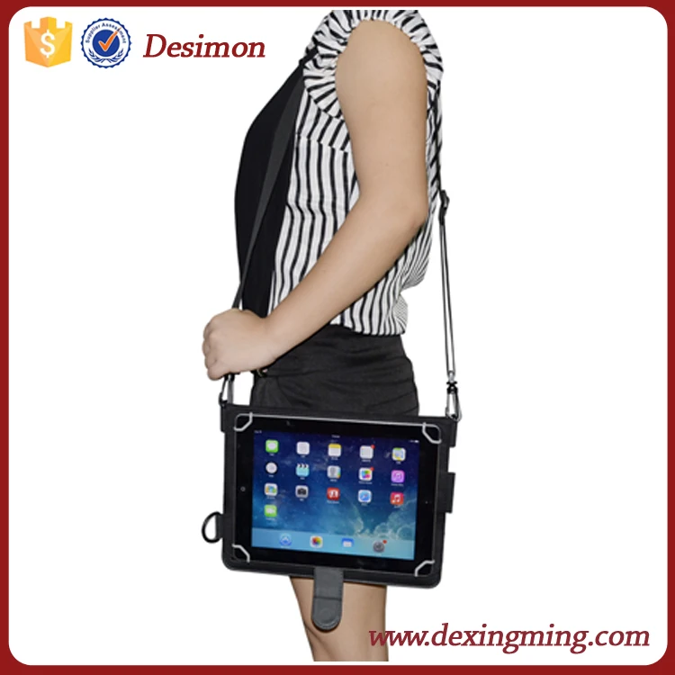 Black Leather Case For Ipad Carrying Case With Shoulder Strap,For Ipad ...