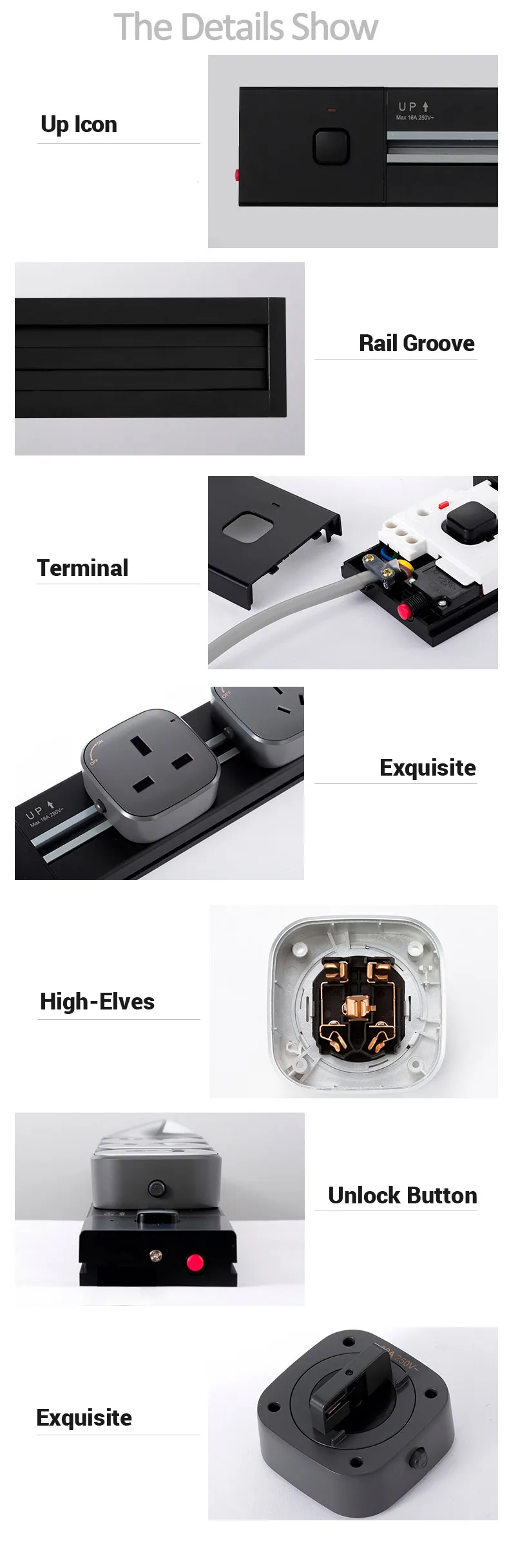 Universal Multi Smart Office Desk Power Track System