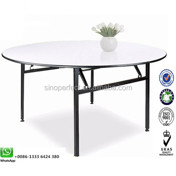 Modern Party Event Plastic Foldable Wedding Hotel Lobby Round Shape Table