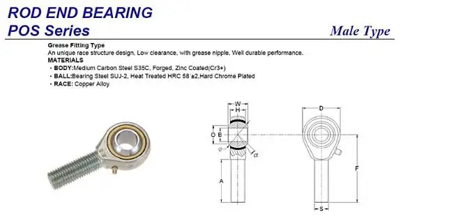 Ntn Pos Phs Phsb Series Stainless Steel Rod End Bearings - Buy ...