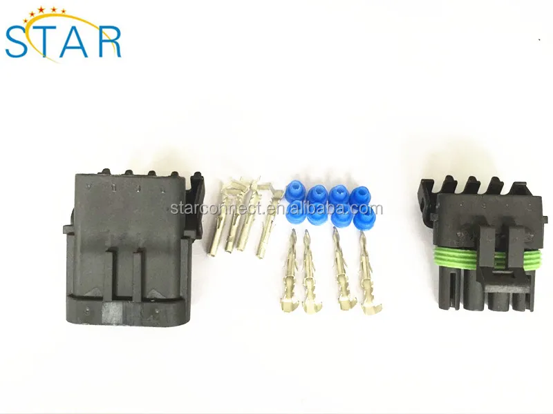 Car Waterproof Delphi 3 Way Pa66 Connector Position Connector Kit ...