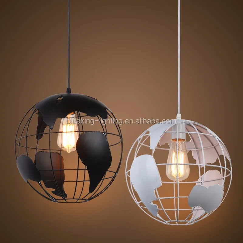 Personality World Map Globe Pendant Light Ball Shade Fixture Round ...