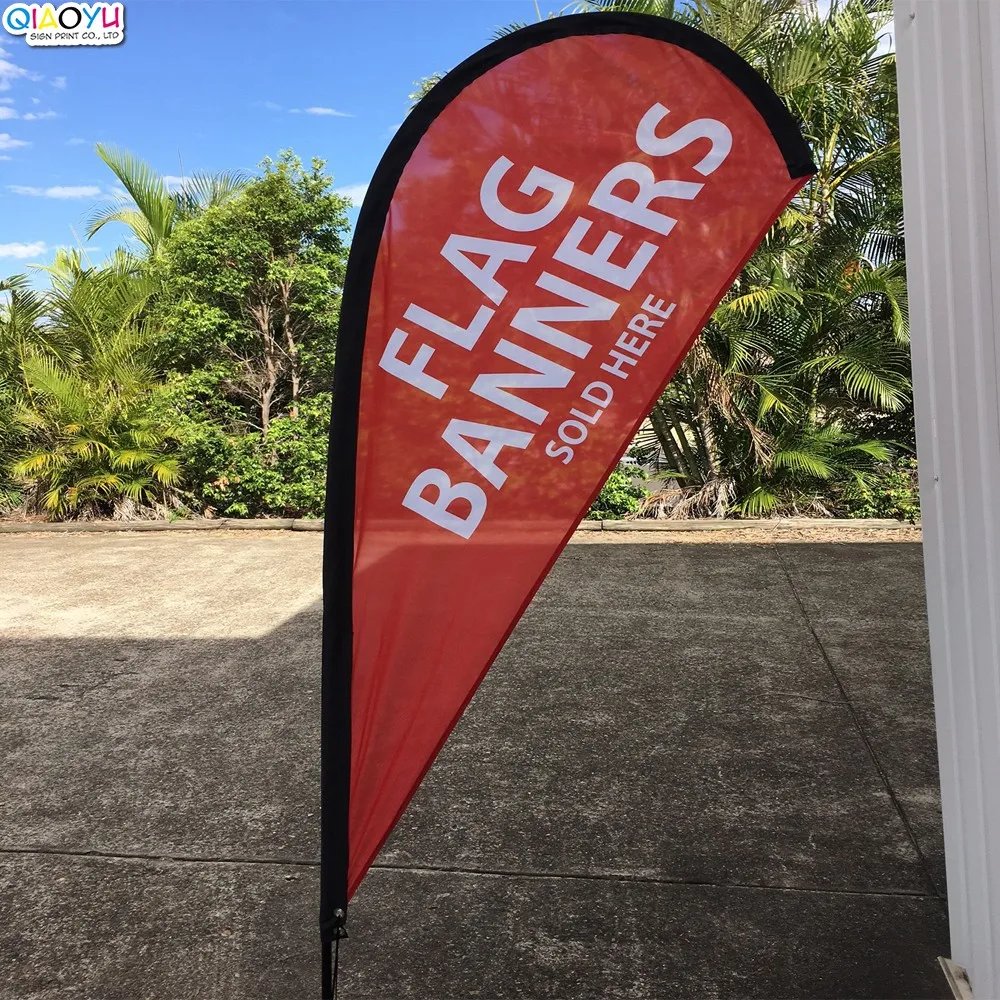 Cheap Custom Made Mini Flying Teardrop Beach Flag Banner Feather Banner ...
