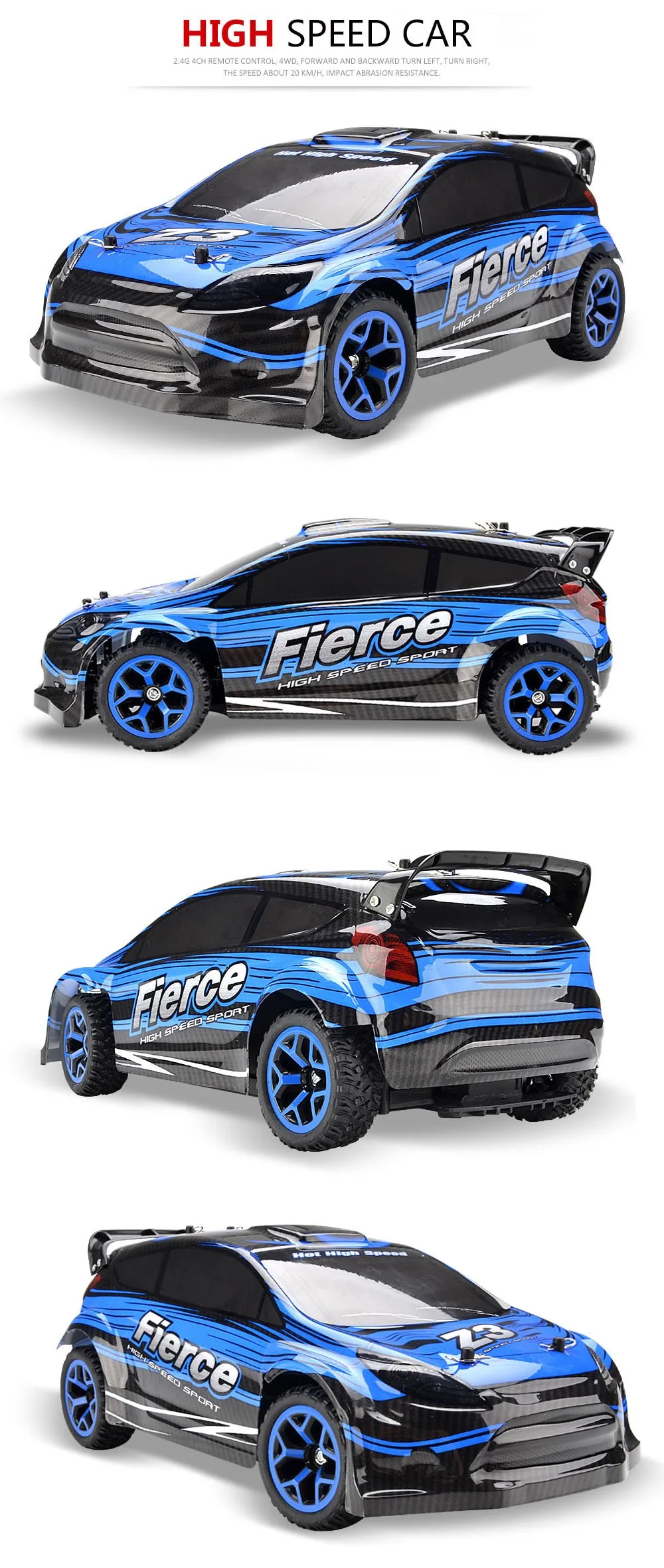 2.4ghz High Speed 1:18 Simulation Rc Car 20km/h 4wd Off Road Racing Toy ...