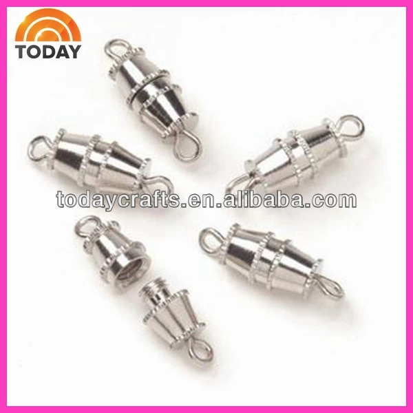 10*5mm jóias fecho de rosca barril fecho, prata chapeado-Descobertas ...