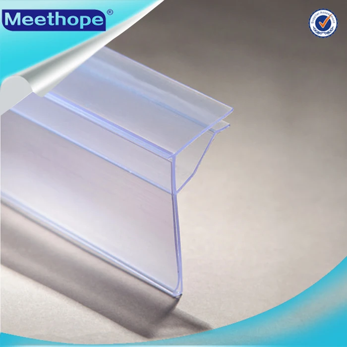 Plastic Glass Shelf Edge Label Holder Strip - Eco-friendly