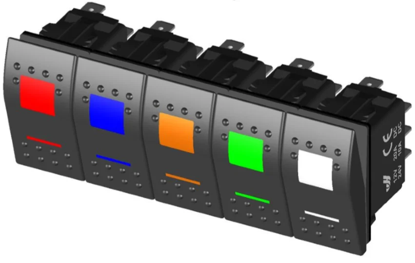 12v Rv Suv Truck 3 Way Double Pole Double Throw Rocker Switch - Buy 3 ...