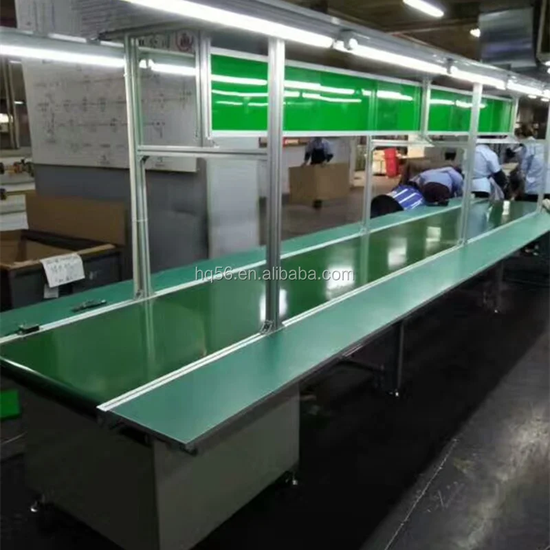 Heavy Duty Pvc Belt Conveyor Line With Work Bench - Buy Belt Conveyor ...