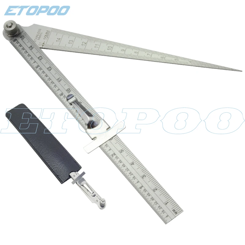 1-15mm Stainless Steel Taper Welding Gauge Gage with 150mm Stainless ...