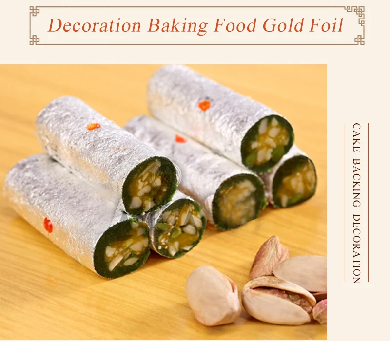 Genuine Edible Silver Leaf 11x11cm Decoration Bakery Decoration ...