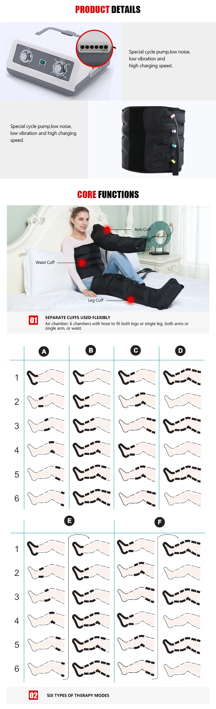 Customize Portable Leg Compression Recovery Boot for Circulation Muscle ...