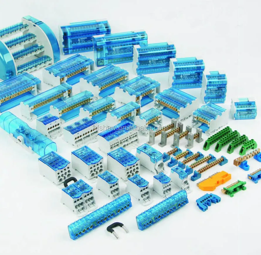 High Quality Terminal Distribution Block Box Earth Neutral Bar Unipolar Modular Panel Power ...