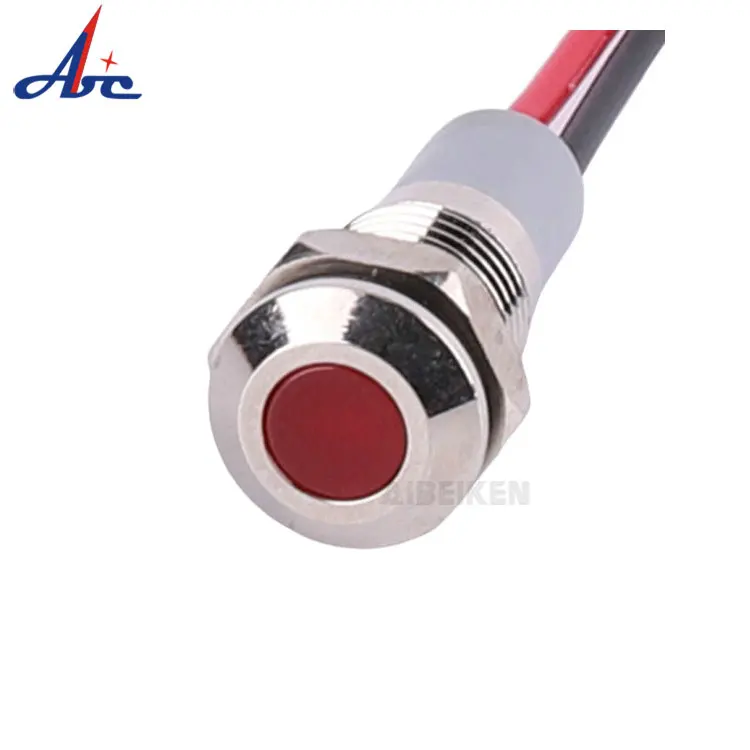 IN117 6mm Flat Head Waterproof Pilot Lamp 12v Indicator Lights