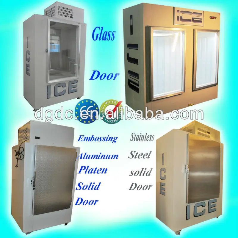 2 Slat Solid Door Ice Storage Commercial Ice Cooler Box