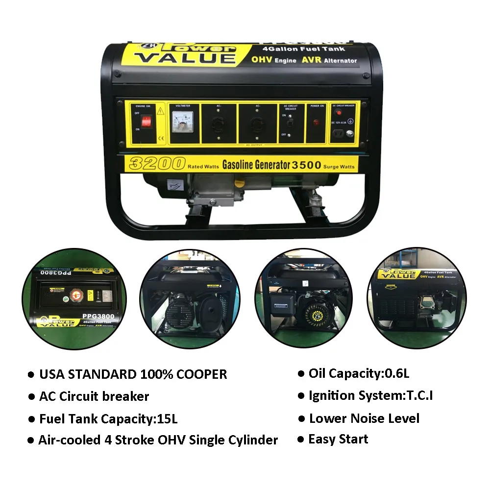 2 Kva 240v Gasoline Generator 240v Permanent Magnet Generator 2kw ...