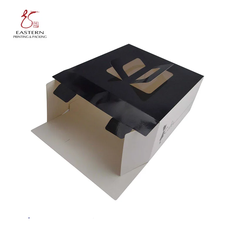 Custom Paper Packaging With Clear Window Handle Cake Boxes - Buy Cake ...