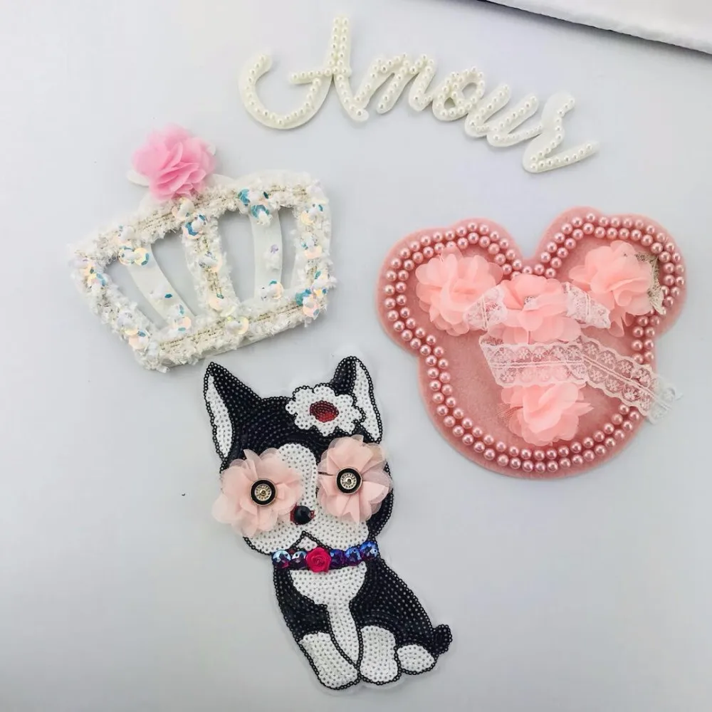 Handmade Rhinestone Embroidery Patch Beaded Patch Applique Patches ...