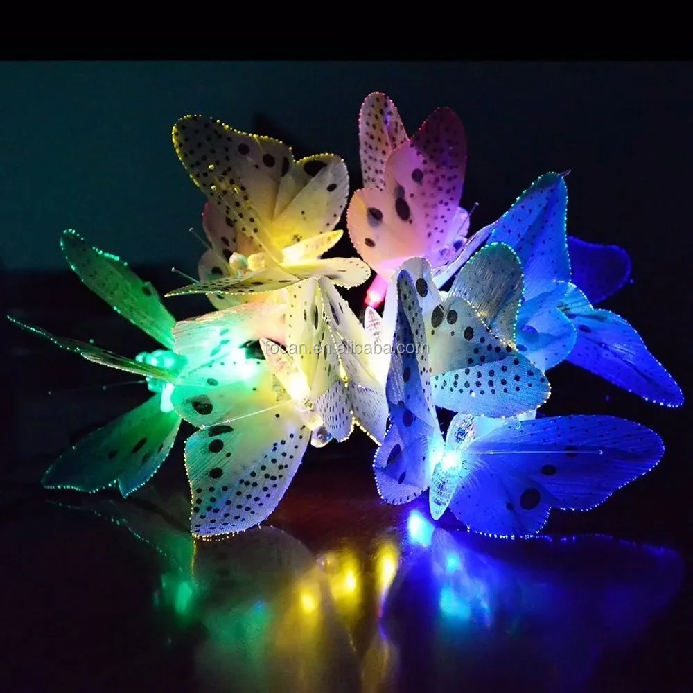 Solar Fiber Optic Butterfly String Lights - Buy Solar String Lights ...